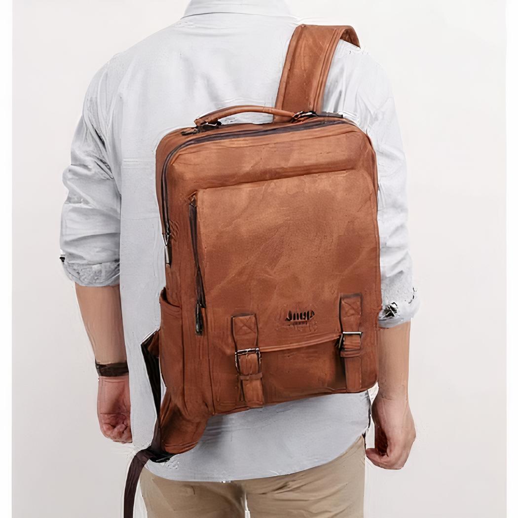 Mochila de cuero de diseño para hombre - Mis Mochilas