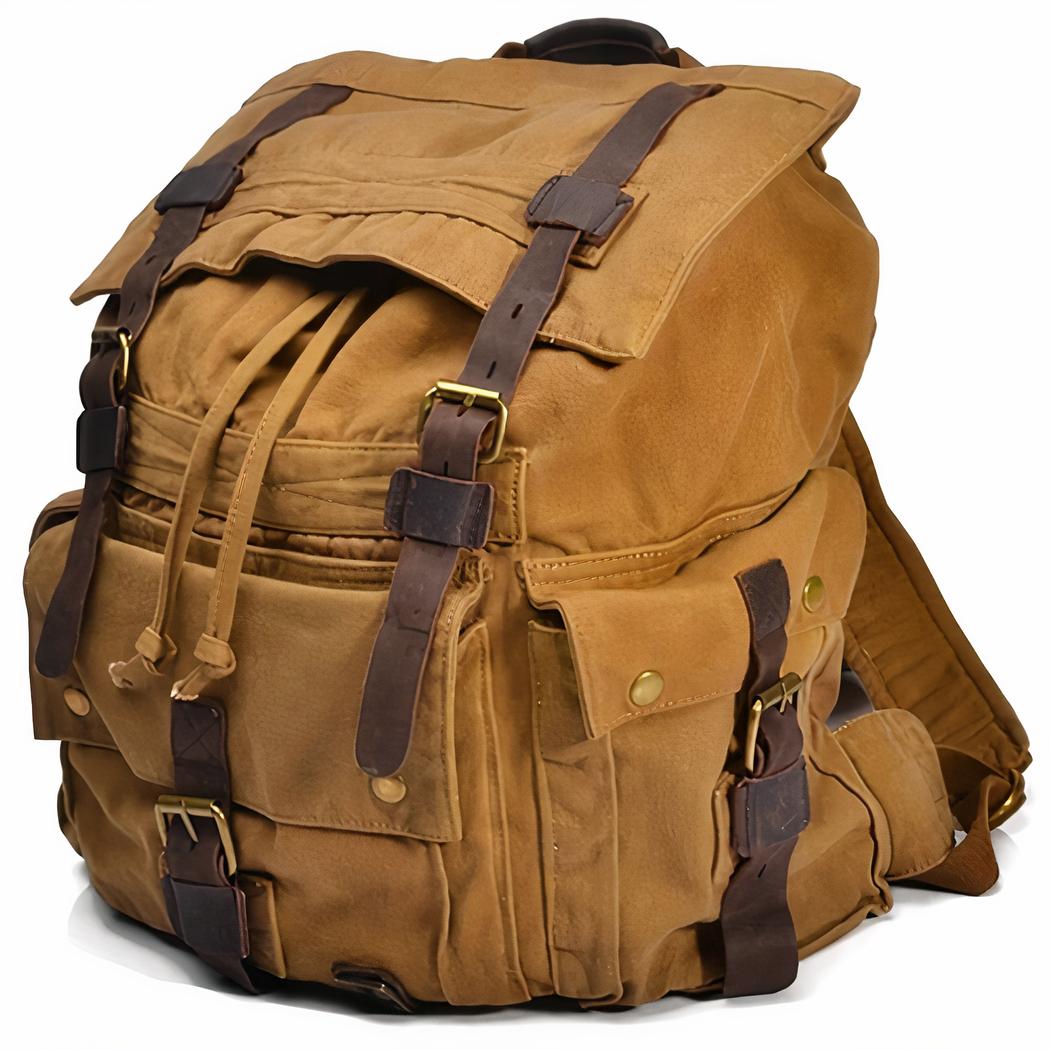 Mochila vintage de lona para viaje - Mis Mochilas