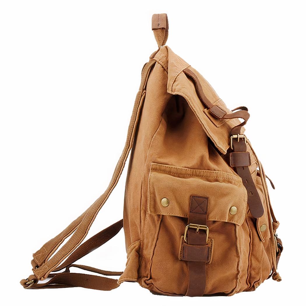 Mochila vintage de lona para viaje - Mis Mochilas