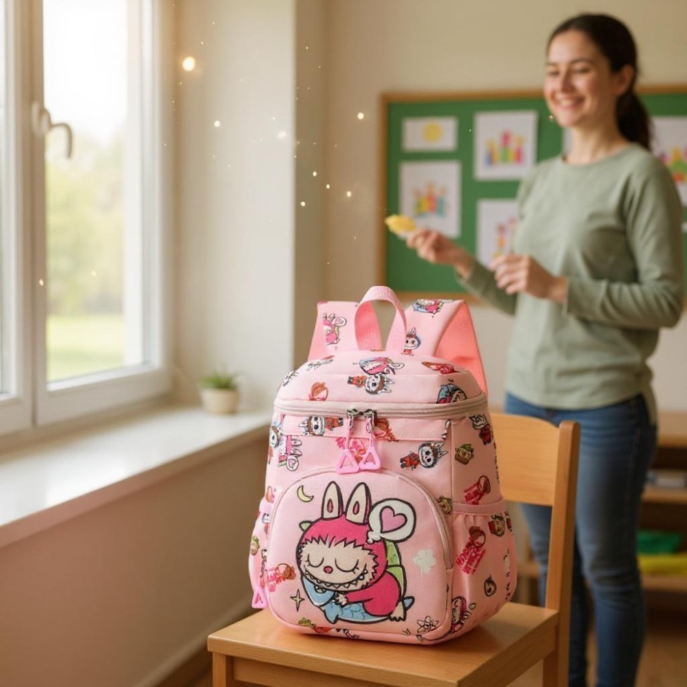 Mochila Labubu con apertura práctica - Mis Mochilas